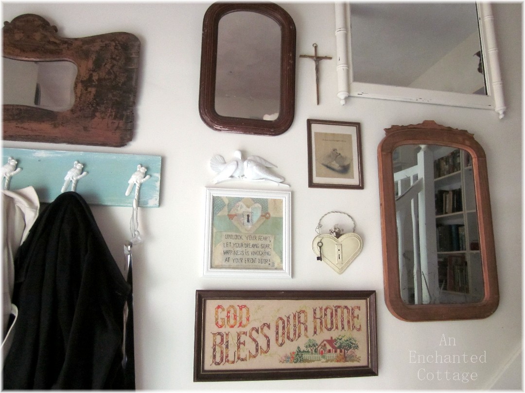 An Enchanted Cottage: Eclectic Mirror Gallery Wall