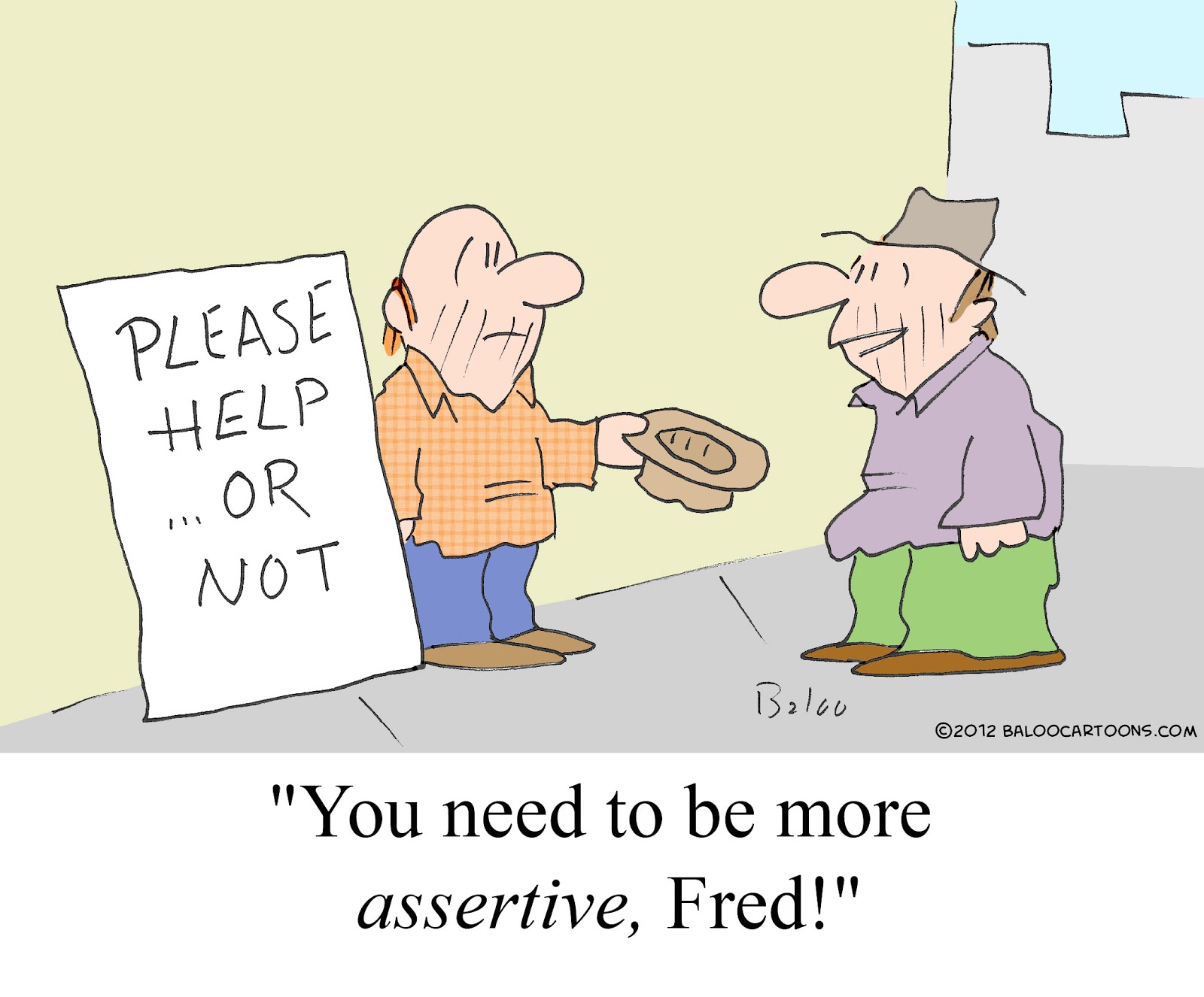 Baloo's non-political cartoon blog: Panhandler cartoon