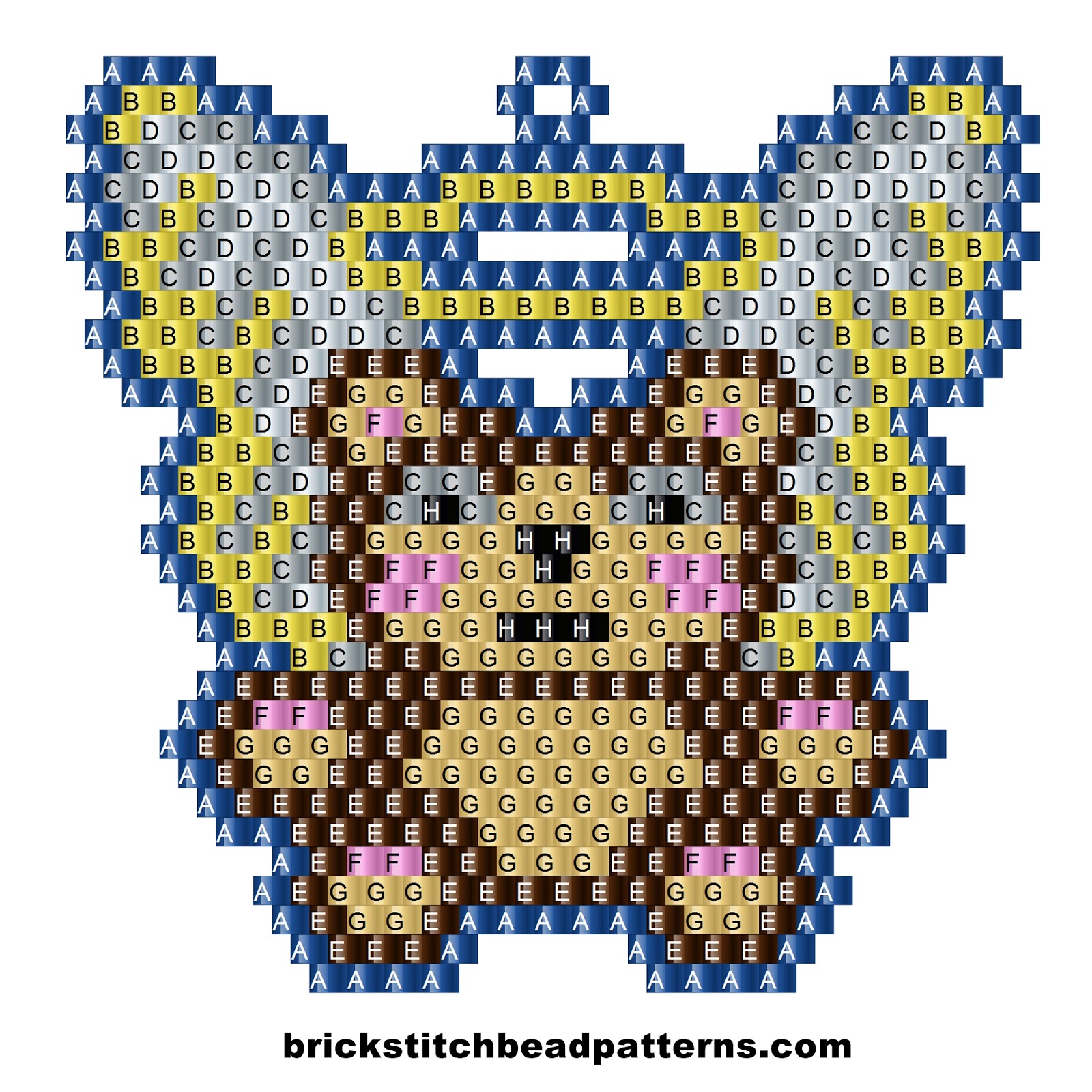Brick Stitch Bead Patterns Journal: Angel Christmas Teddy Bear Beaded ...