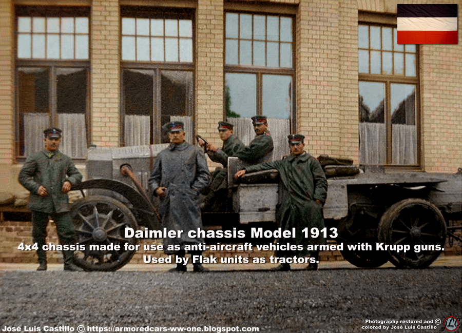 Armored Cars in the WWI: German Daimler chassis Model 1913. Originally ...