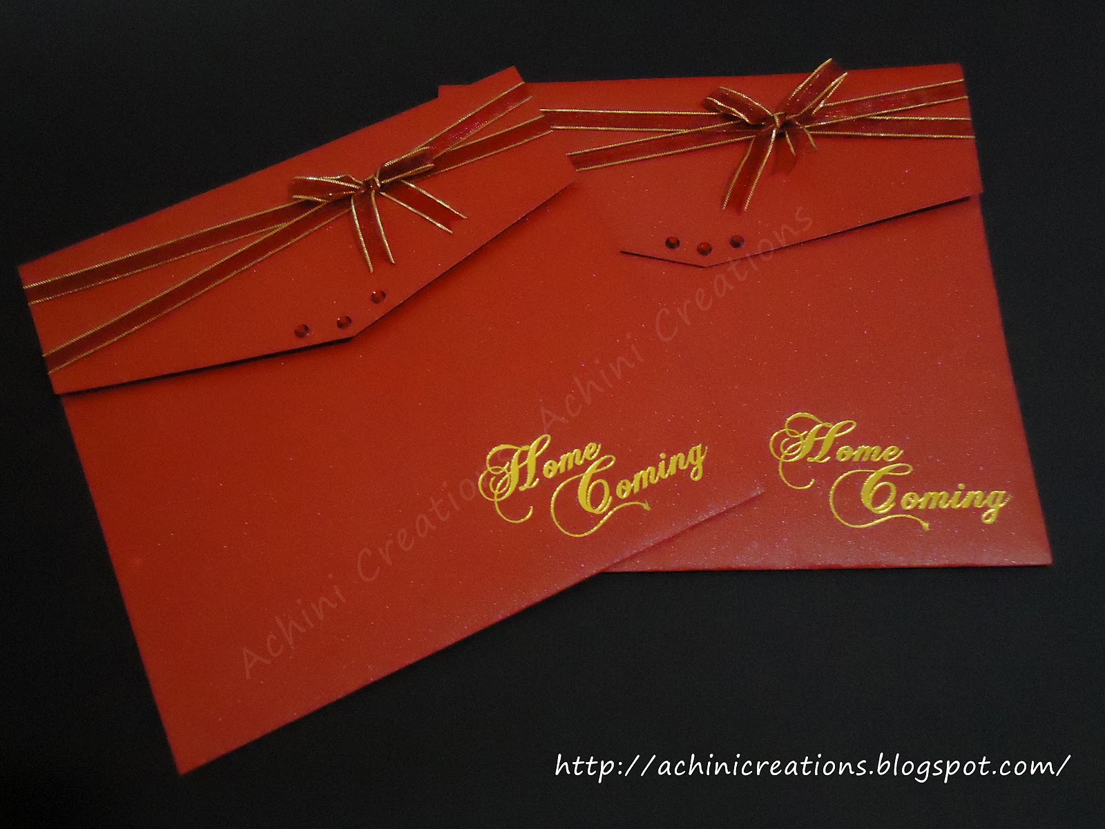 Achini Creations Handmade Greeting Cards: Wedding and home coming cards ...