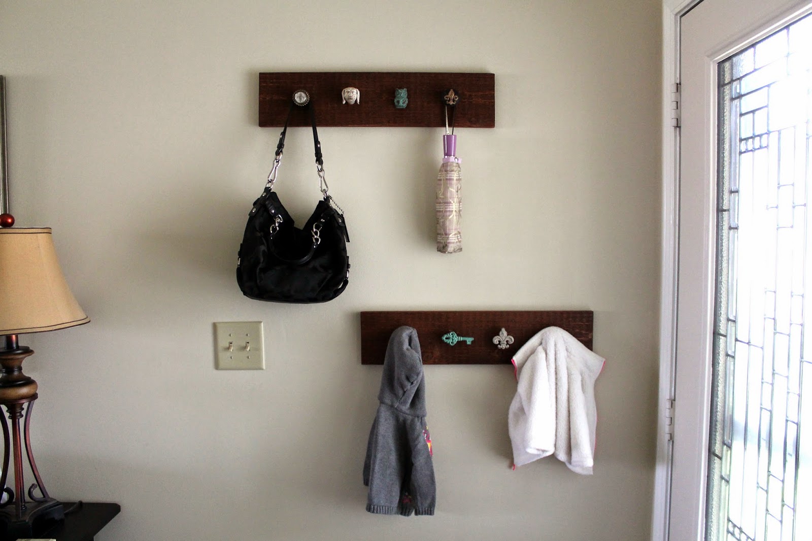 Life, Love, and a Ladybug: DIY Wall-Mounted Coat Rack