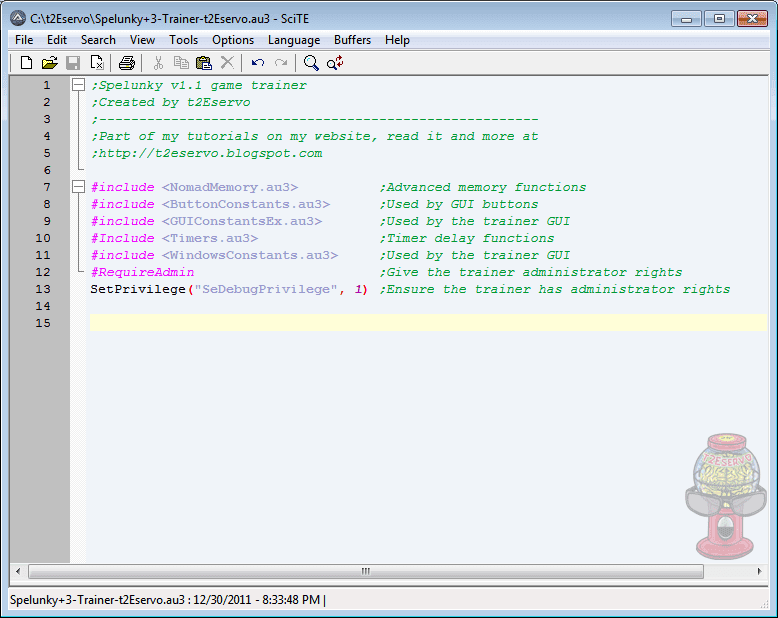 t2Eservo: Spelunky v1.1 Trainer Tutorial Using AutoIt