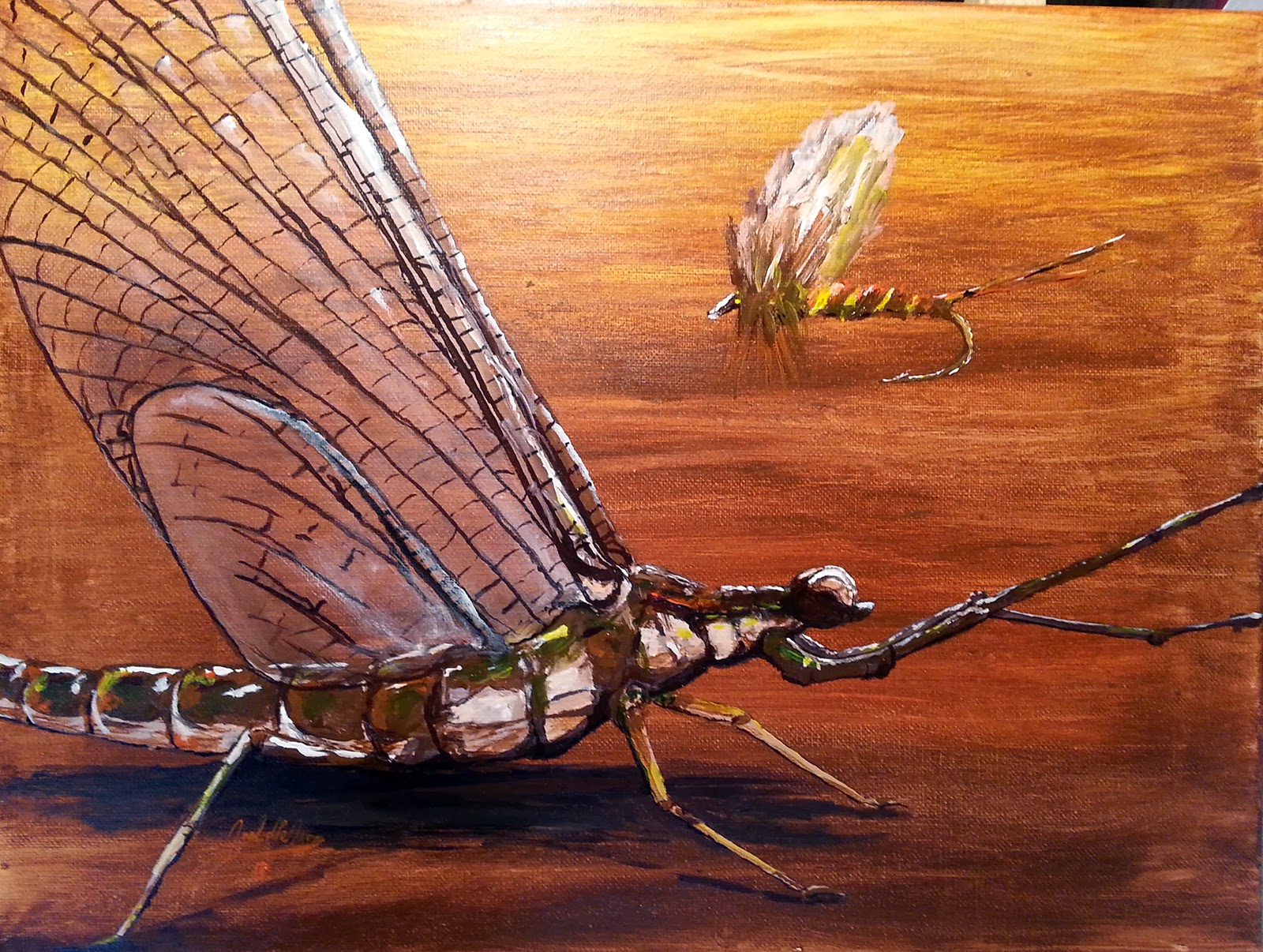 A Year On The Fly: The Mayfly - Acrylic On Canvas