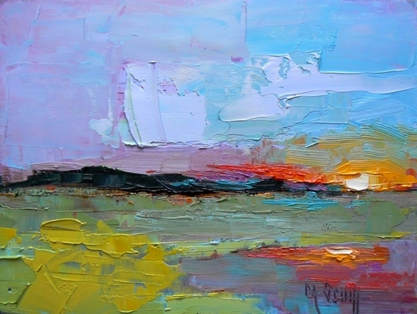 CAROL SCHIFF DAILY PAINTING STUDIO: Sunset Paintings, Daily Painting ...
