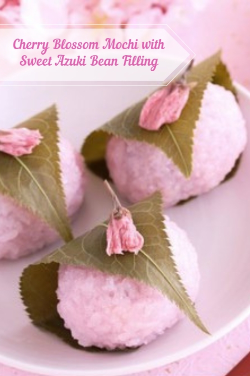 Cherry Blossom Mochi with Sweet Azuki Bean Filling - Good Food Recipes