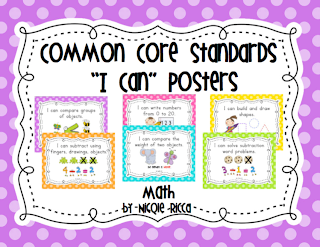 Mrs. Ricca's Kindergarten: Common Core Math Posters FREEBIE