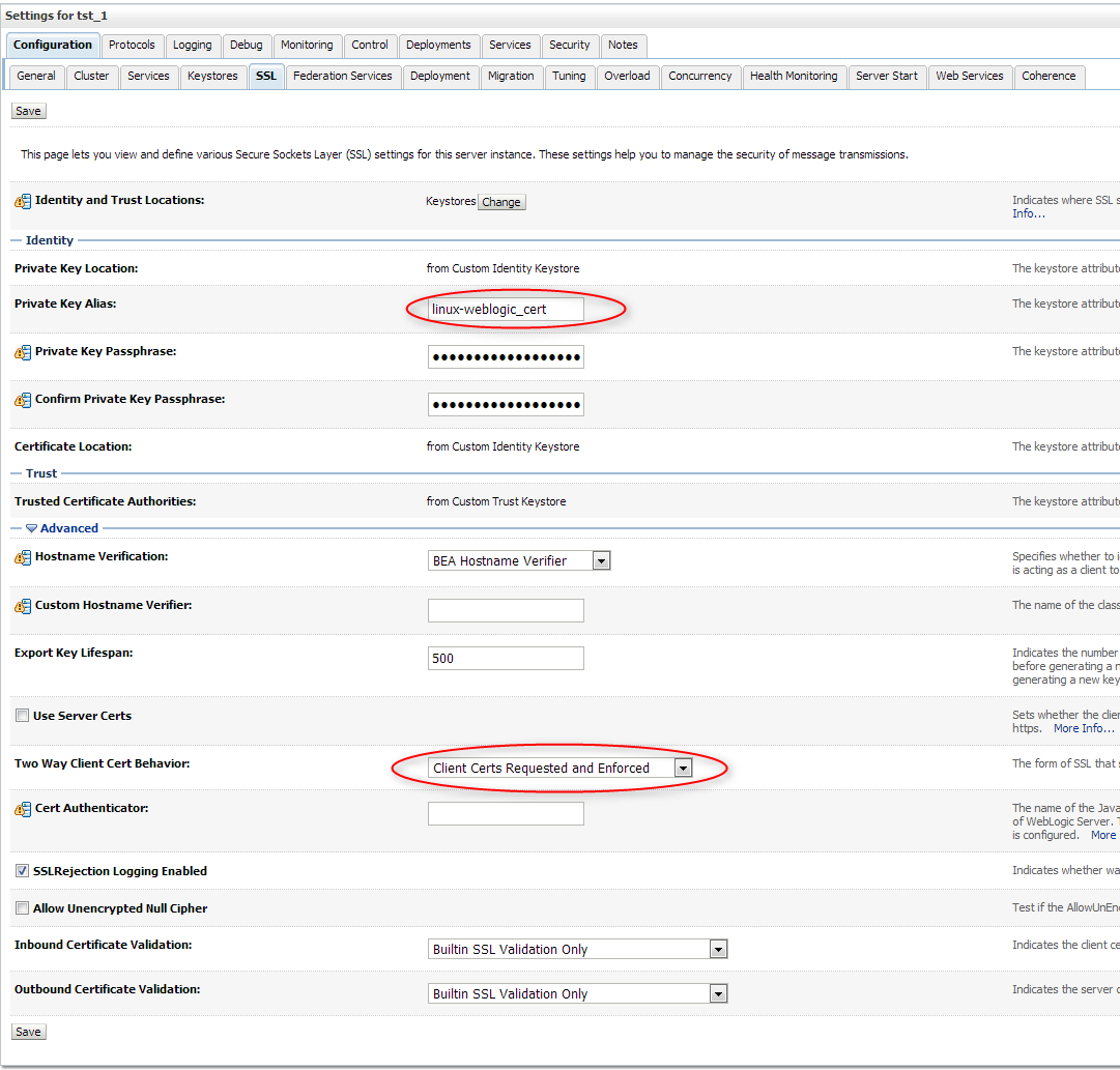 Weblogic two-way ssl