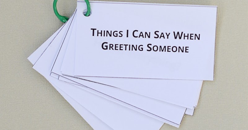 Free Printable Greeting People Social Scripts for Kids | And Next Comes L