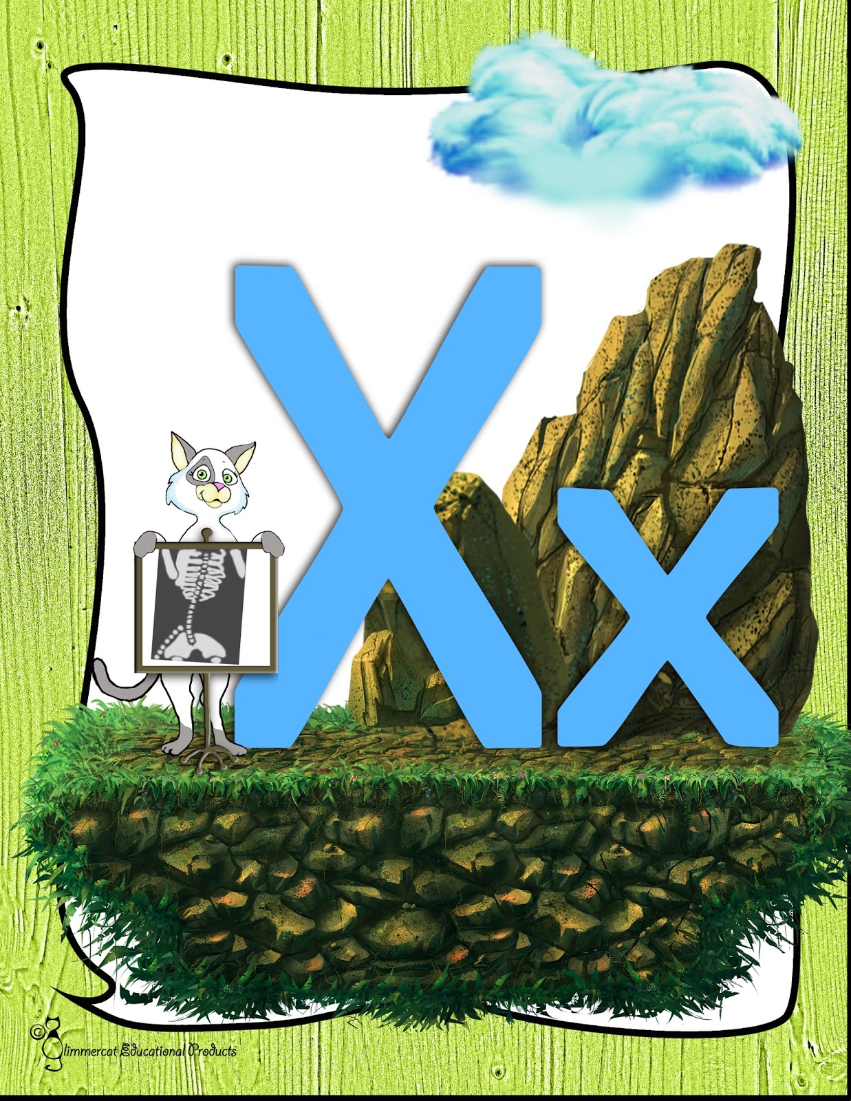 Glimmercat Education: Letter of the Week for X