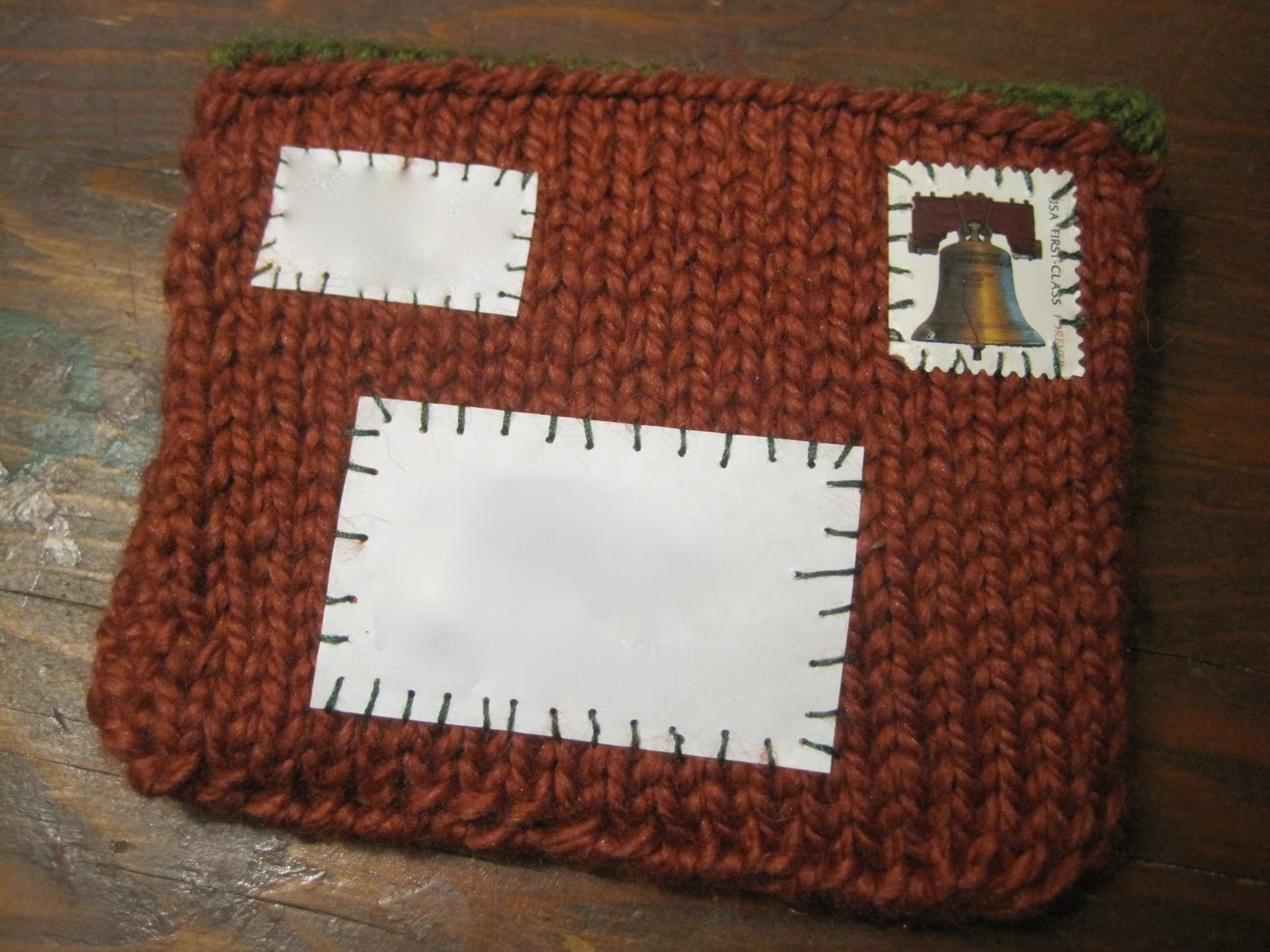 Knitted Envelope - Crafty Katie