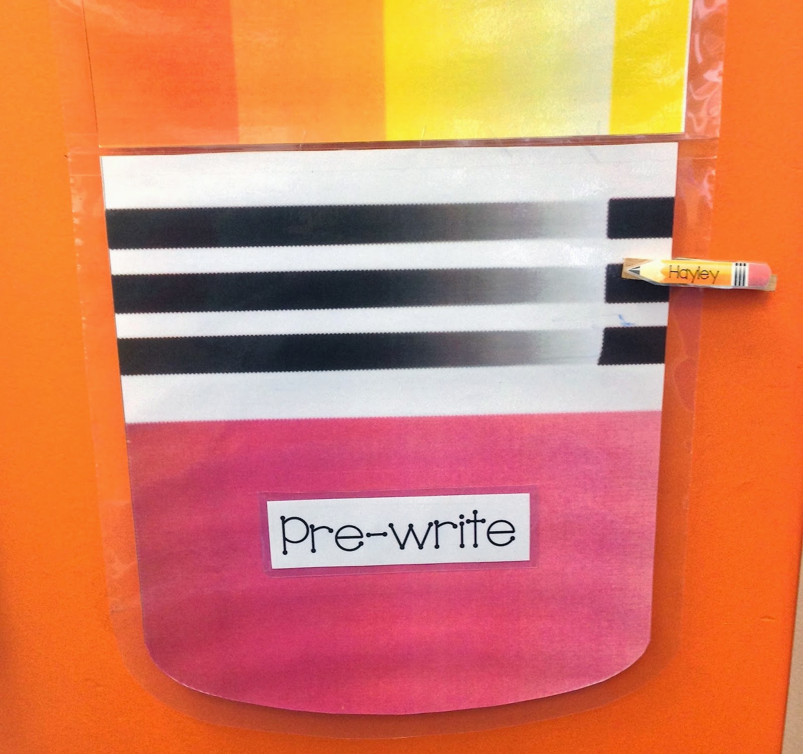 Living, Breathing and Loving Teaching: Writing Process Pencil Display