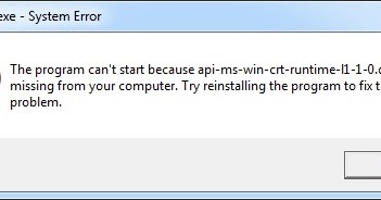 วิธีแก้ The program can't start because api-ms-win-crt-runtime-l1-1-0.dll is missing | whoknown.com
