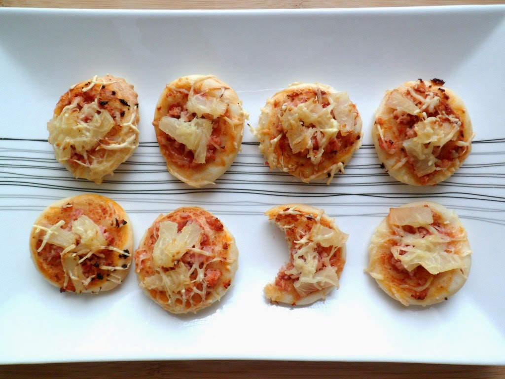 Les Crocs du Loupinet: Mini pizze hawaïennes jambon - ananas
