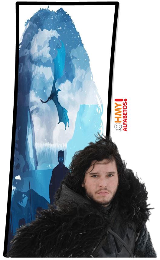 Abecedario GoT Jon Snow. GoT Jon Snow Alphabet. - Oh my Alfabetos!