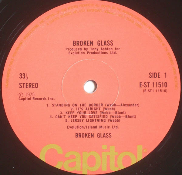 johnkatsmc5: Broken Glass “Broken Glass“ 1975 UK Prog Blues Rock ...