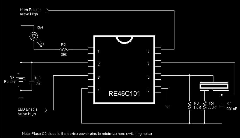 Make This Piezo Driver, LED Warning Indicator Circuit | Circuit Diagram ...