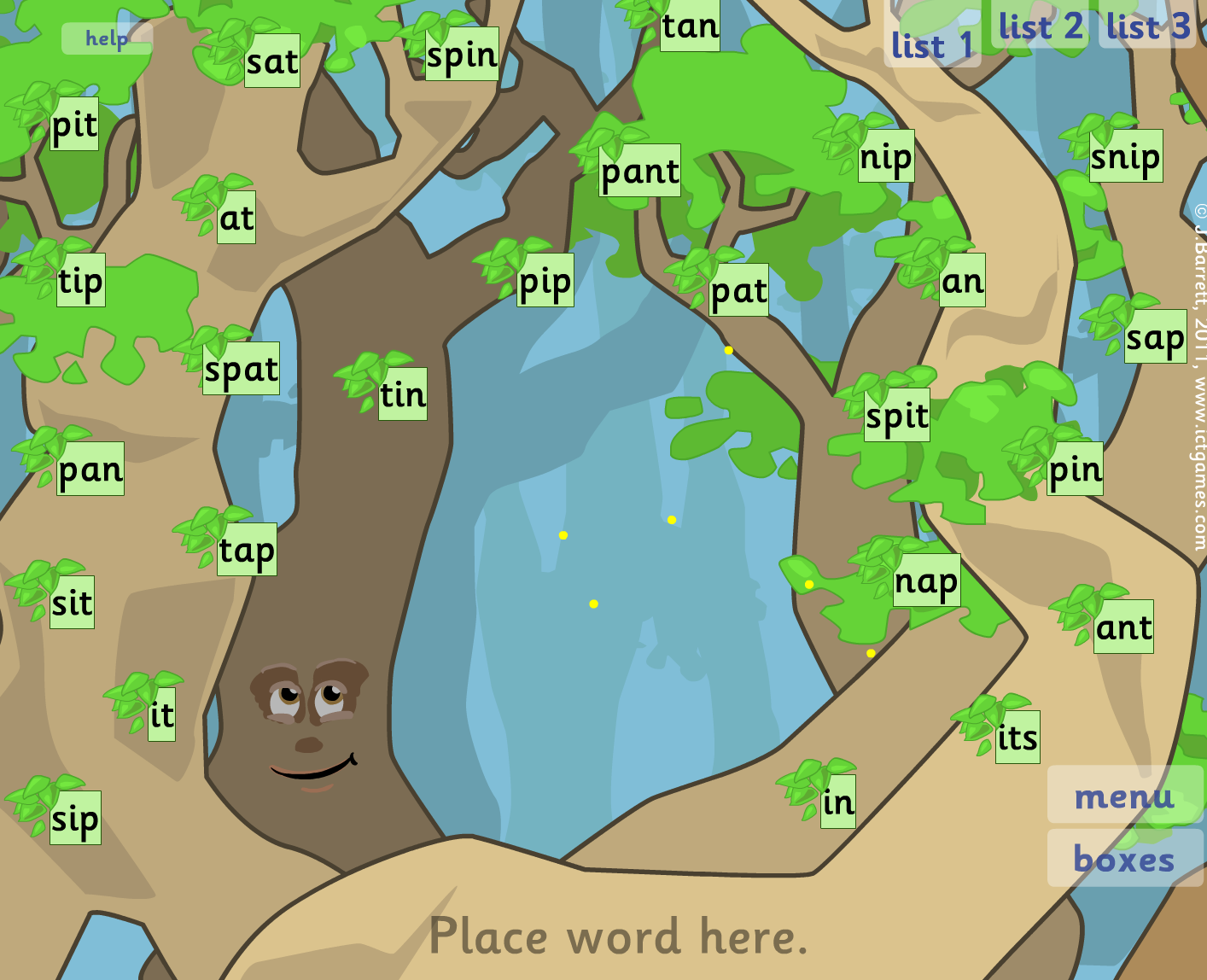 Learning Phonics: Word Forest: an interactive word display for your IWB