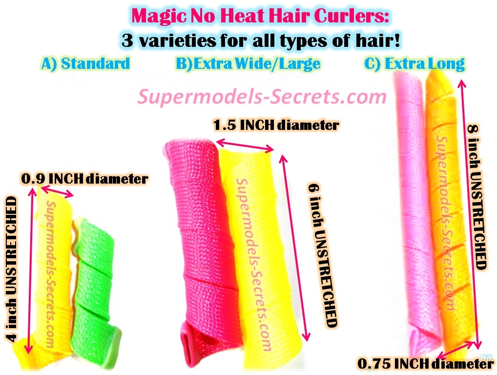 Supermodels Secrets Beauty Blog: Magic NO HEAT Hair Curlers - Standard ...