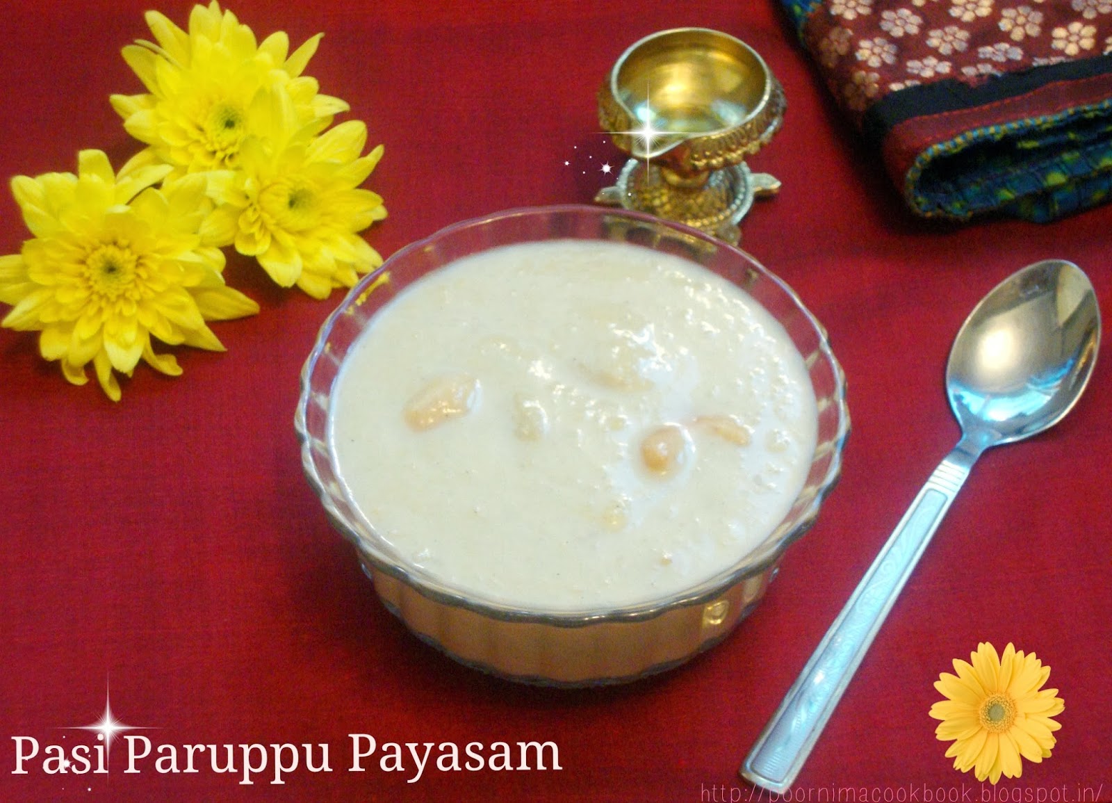 Poornima's Cook Book: Pasi Paruppu Payasam / Pasi Paruppu Arisi Payasam ...