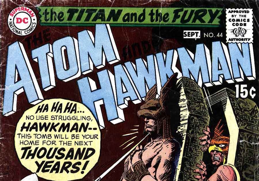 Atom and Hawkman #44 - Joe Kubert cover - Pencil Ink