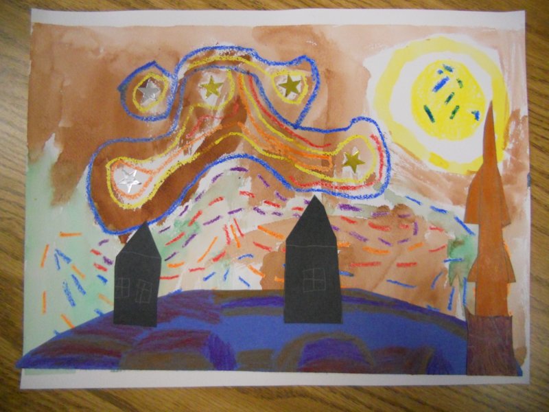 Create Art With Mrs. P!: Starry Night, Step-By-Step