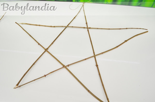 BABYLANDIA :): Gwiazda z patyków DIY
