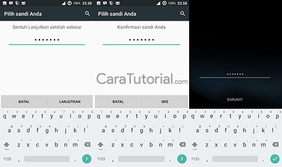 Cara Setting Kunci Layar Pola, PIN & Sandi di Android - caratutorial.com