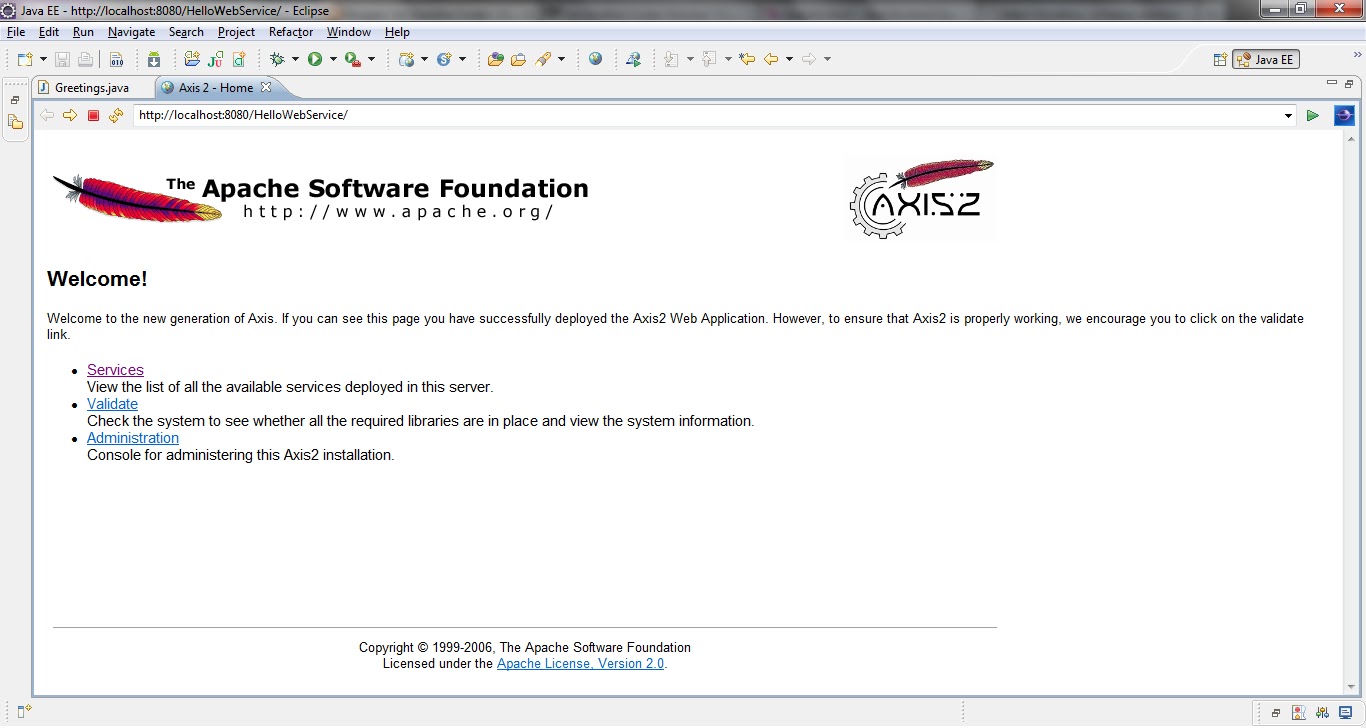 Develop And Conquer: Creating web service with Apache Axis2
