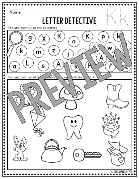 Emily Jane Creates: LETTER DETECTIVE