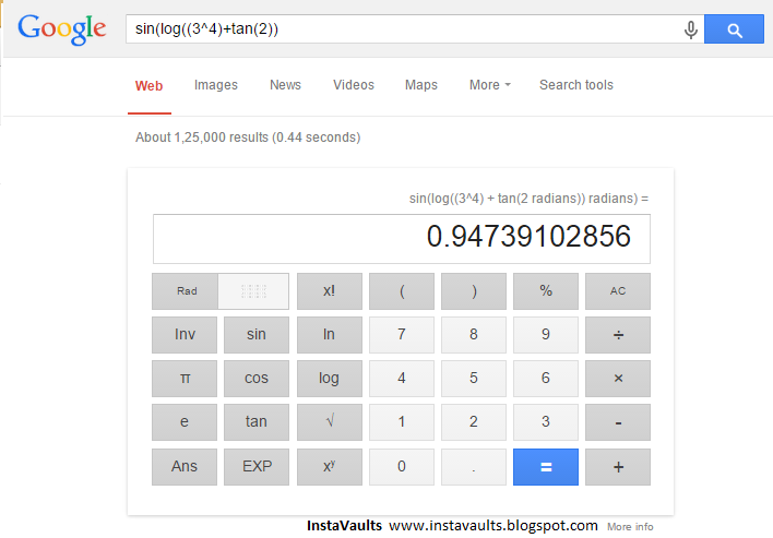 Instant Vaults!: Google Calculator Guide: All you want to know ...
