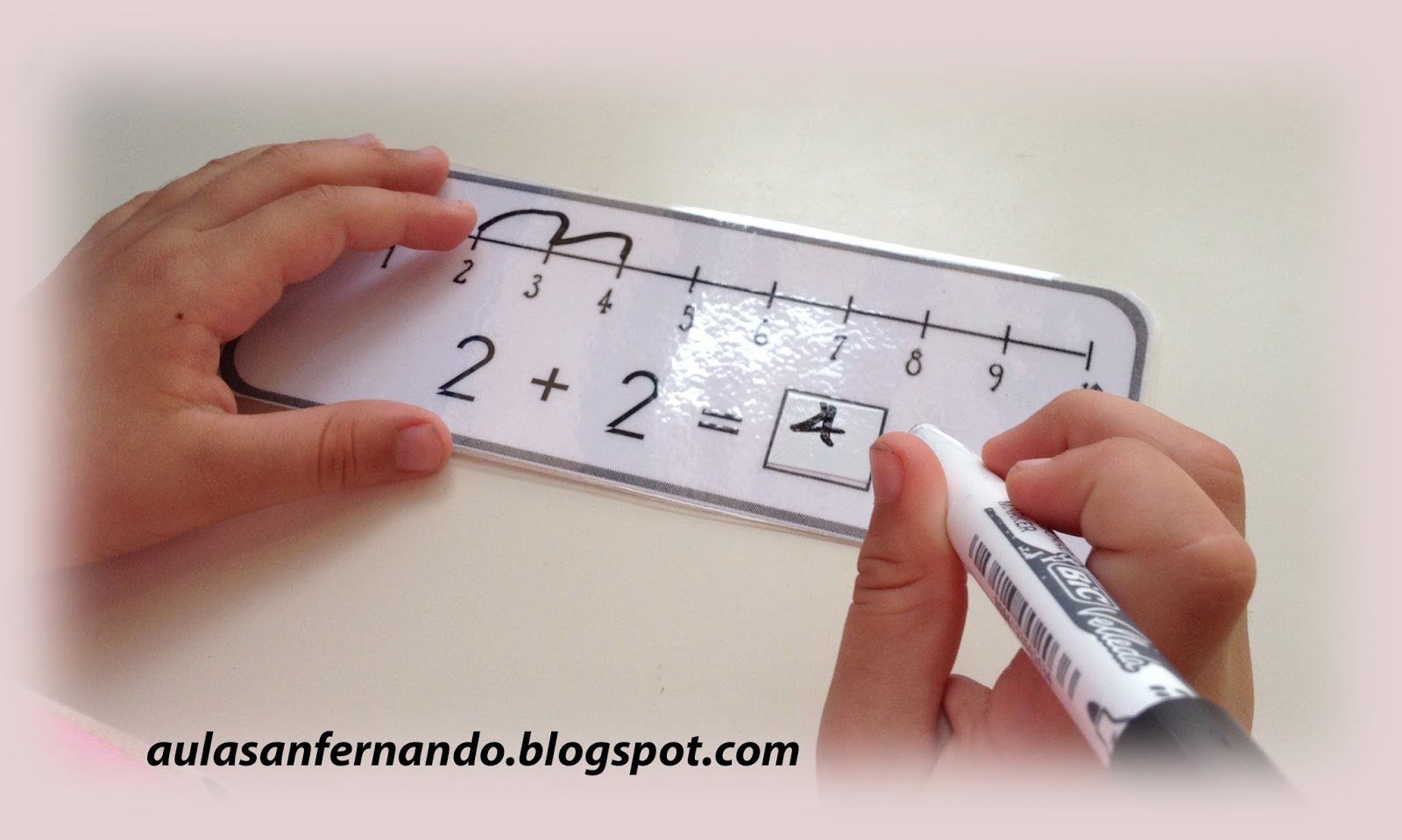 Nos abrimos al mundo: Línea numérica para sumar