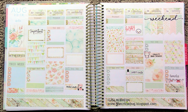 The Cricut Bug: Shabby Chic Planner Spread