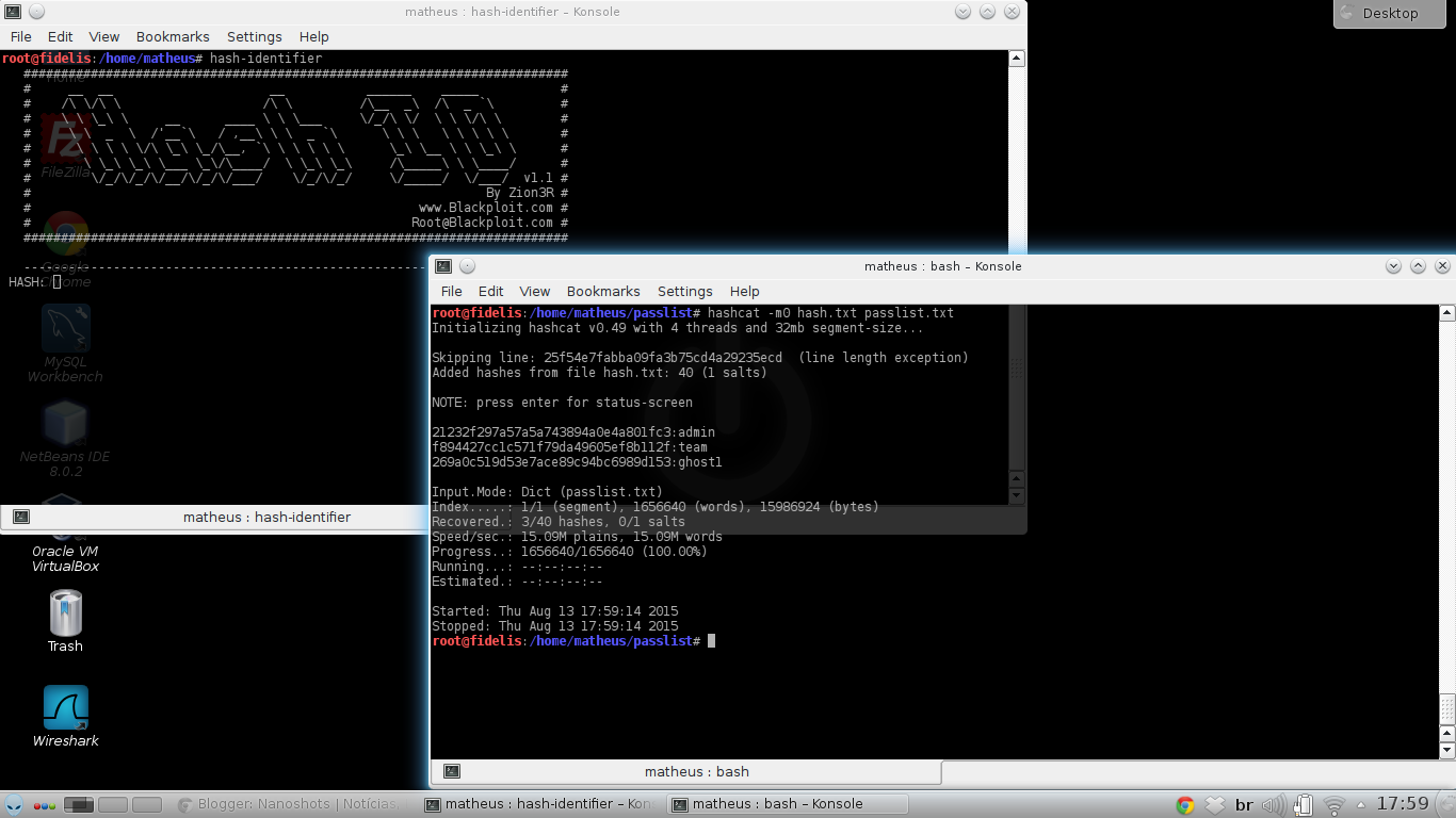 Identificando e quebrando HASHs com Hashcat - Nanoshots | Cloud ...