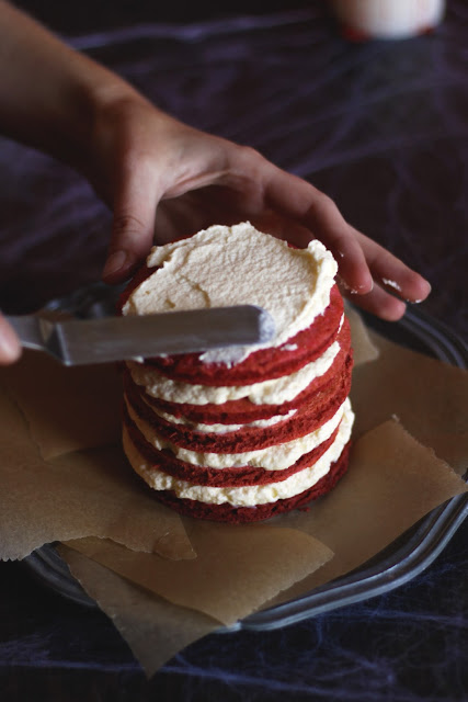 Pancake Stories: Bloody Red Velvet Halloween Pancakes with Sugar Glass ...