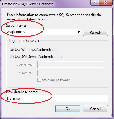 How to Create New SQL Server Database in Visual Studio 2008