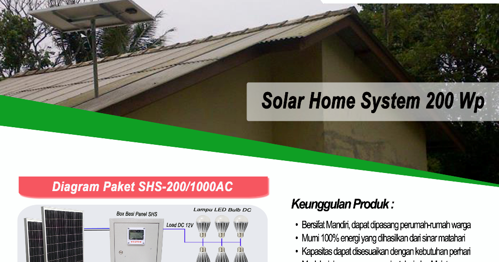SOLAR HOME SYSTEM 200Wp ~ PAKET SOLAR HOME SYSTEM, SHS SEHEN, PAKET SHS ...