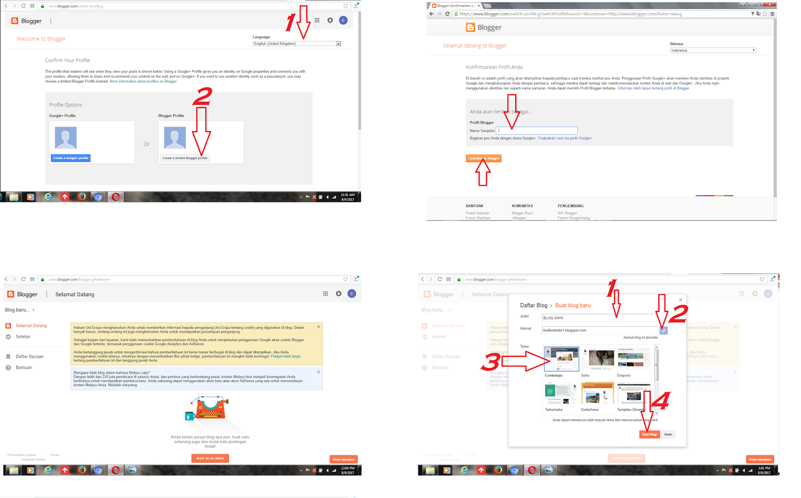 Cara Membuat Website Gratis Di Blogger - Tip's dan Trik Blogger Serta ...