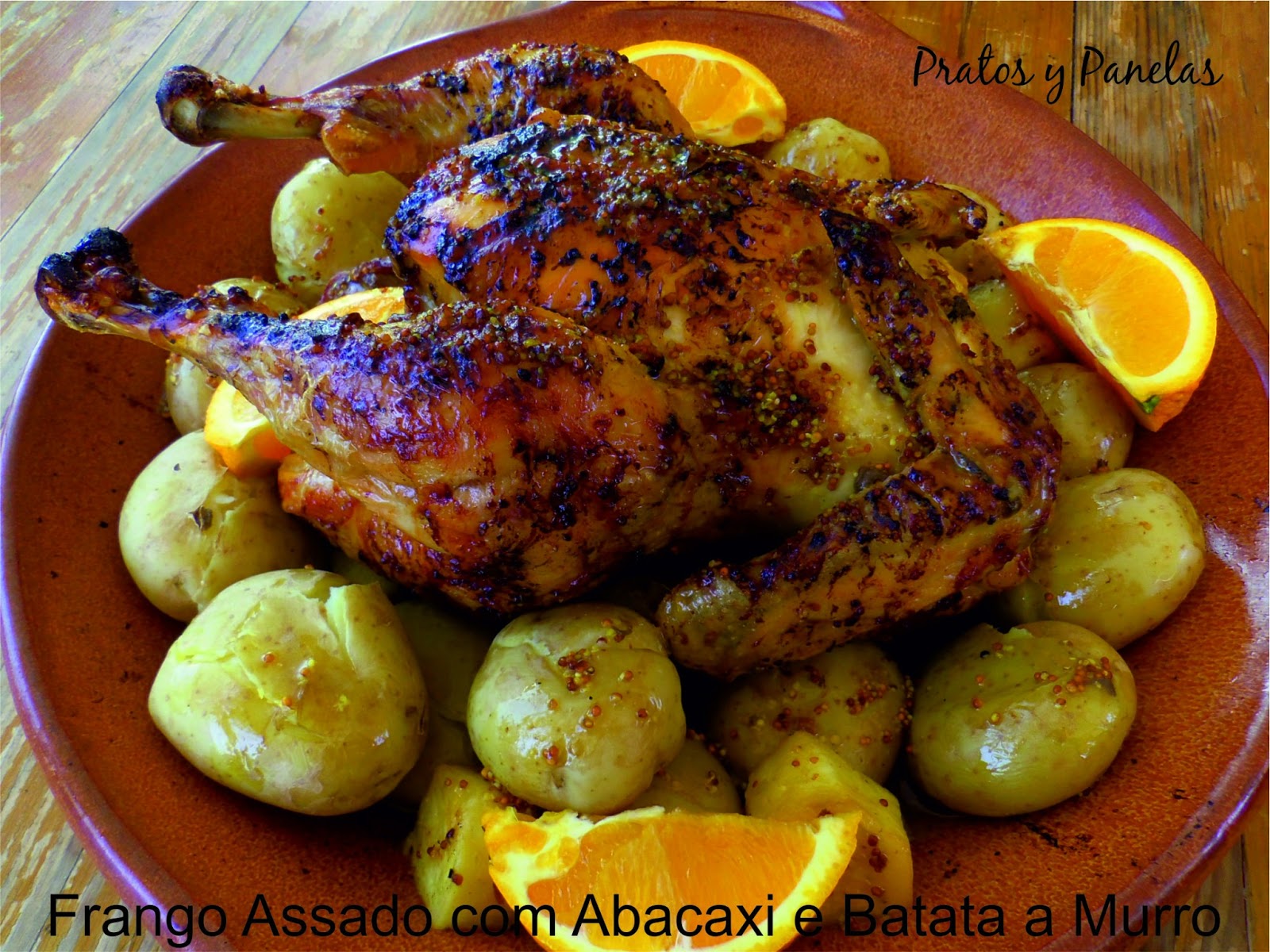 Pratos y Panelas: Frango do Campo Assado em Molho de Mostarda e Laranja ...