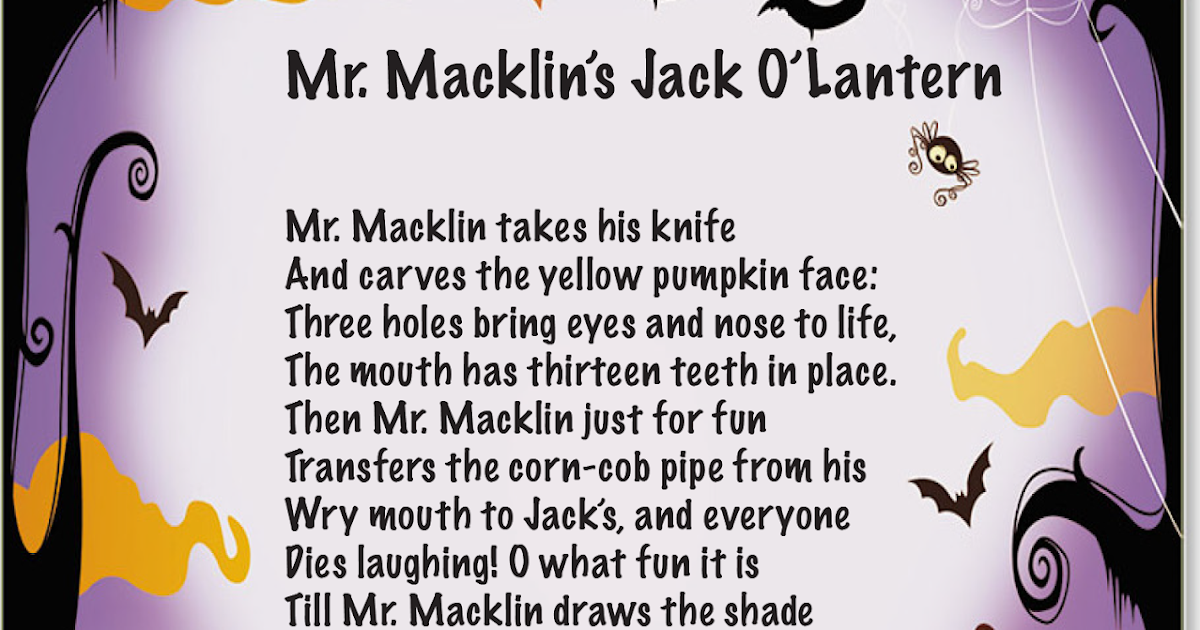 All Hallows Poem: Mr. Macklin's Jack O'Lantern