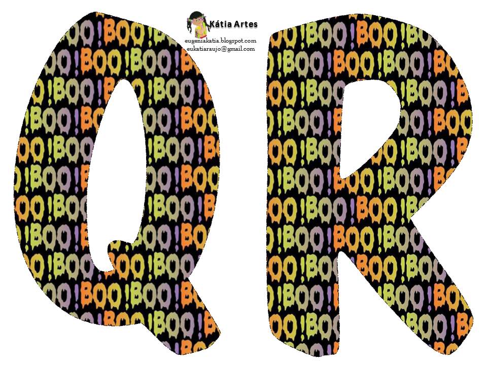 Alfabeto Boo en colores. - Oh my Alfabetos!