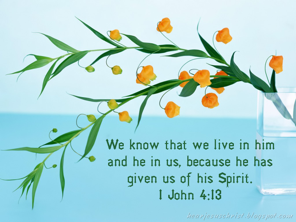 Christian Wallpapers: Bible Verse Wallpaper - 1 John 4:13