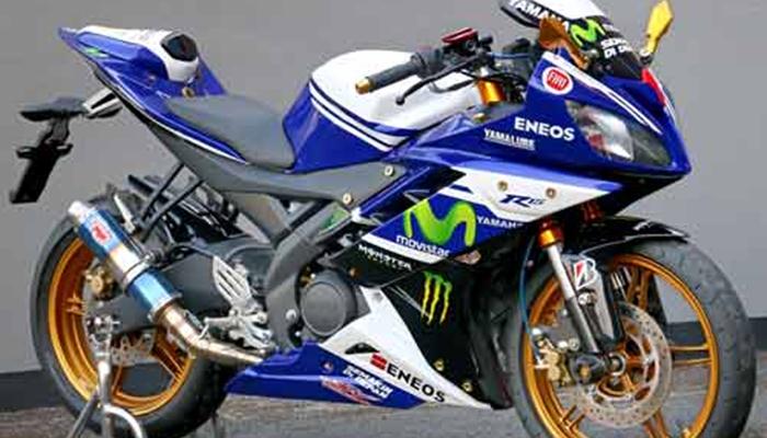 Modifikasi yamaha r15 terbaru movistar new merah velg jari jari ala ...
