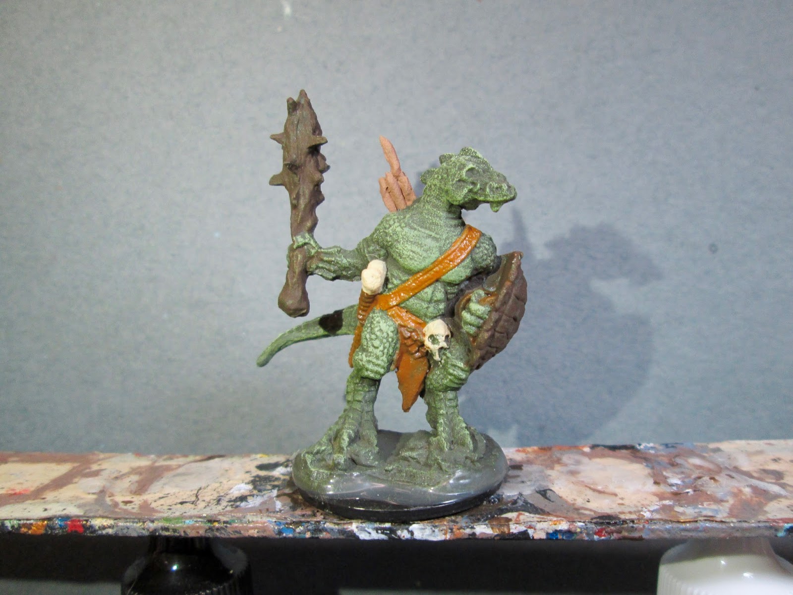 All Bones About It: Lizardman with Club & Shield: Bones 3 Figure