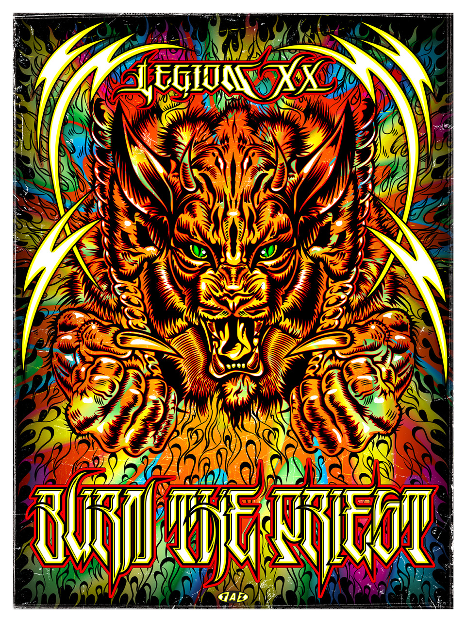 INSIDE THE ROCK POSTER FRAME BLOG: TAZ Burn The Priest Legion Poster ...