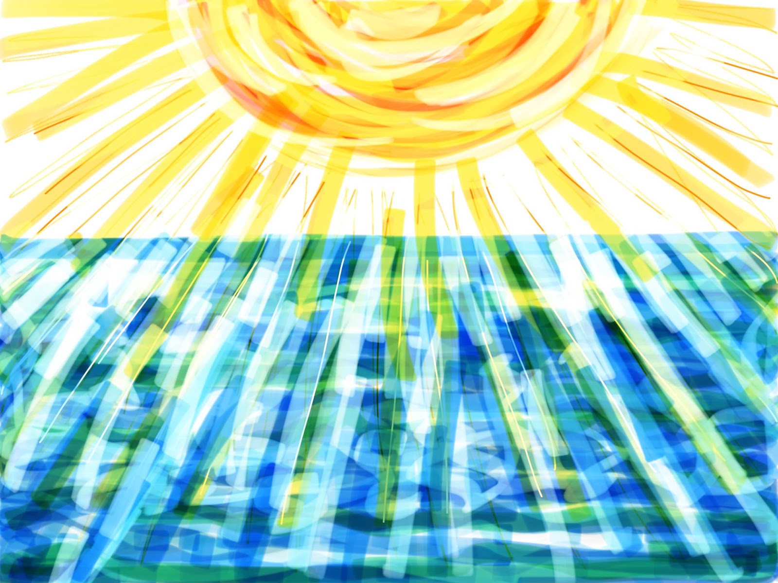 IPAD DRAWINGS - Oceans Series - Here Comes the Sun - Paint a Masterpiece