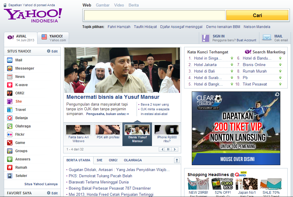 Cara membuat email Yahoo - SosiaLink