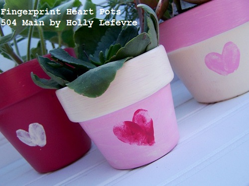 504 Main by Holly Lefevre: Fingerprint Heart Pots (An Easy and ...