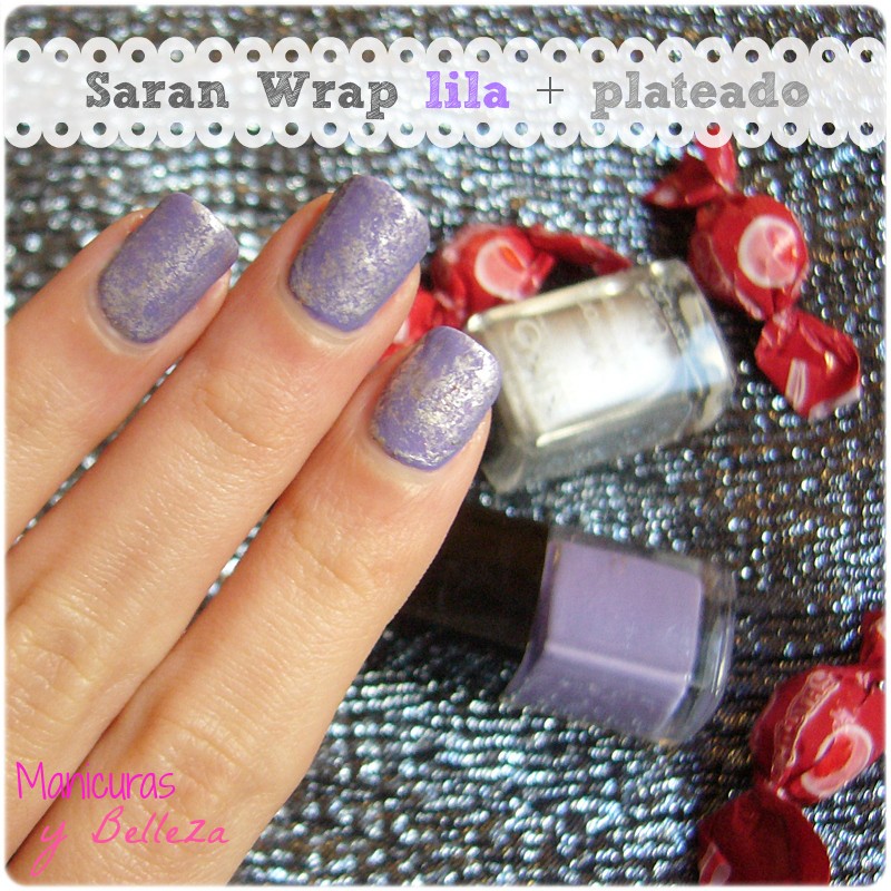 Manicuras y Belleza: Manicura fácil con film | Saran wrap plateado