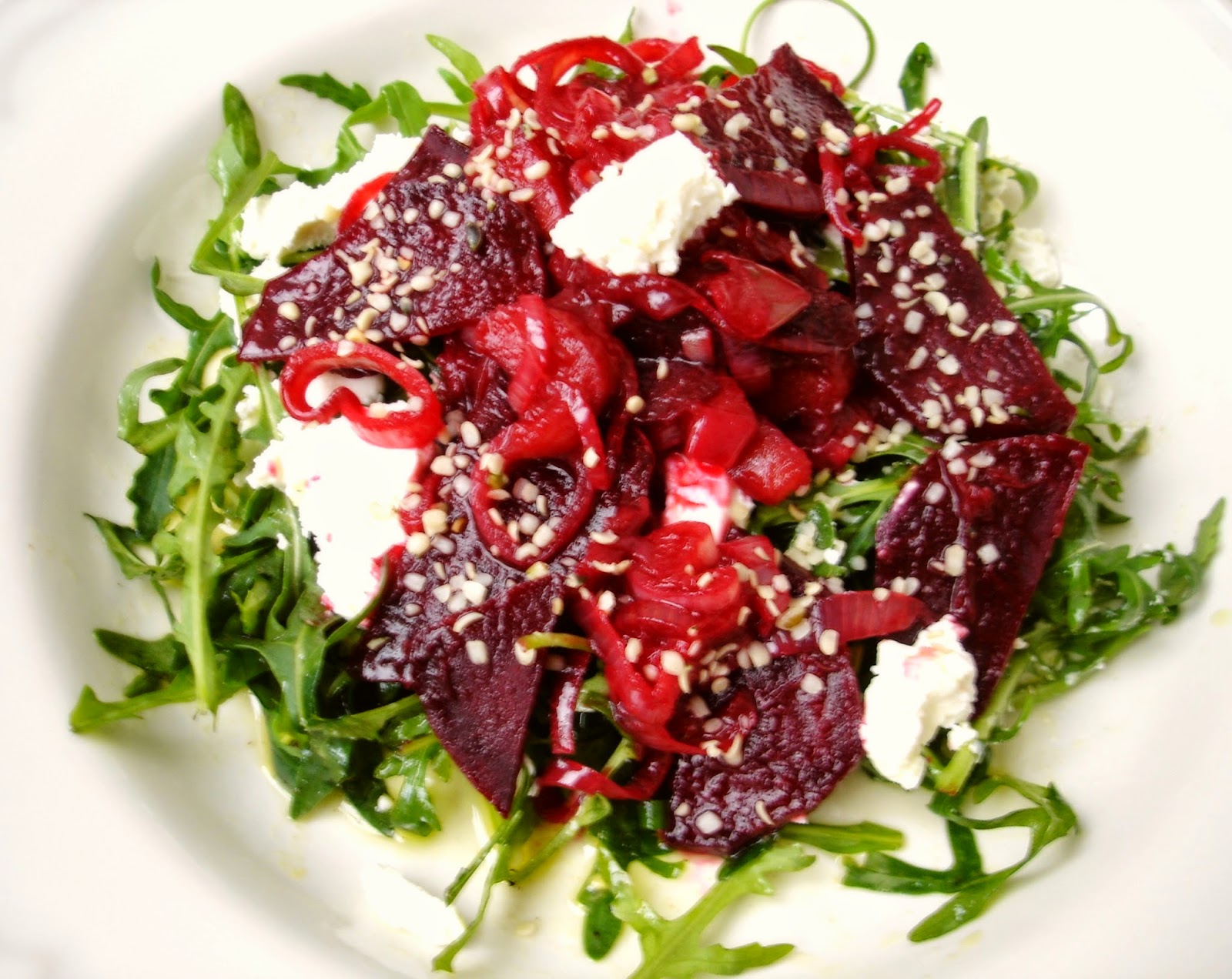 des fragments: Šalát z cvikly a rebarbory